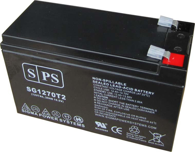 12v 7ah Battery with T2 terminals for UPS applications | Sigma Batteries